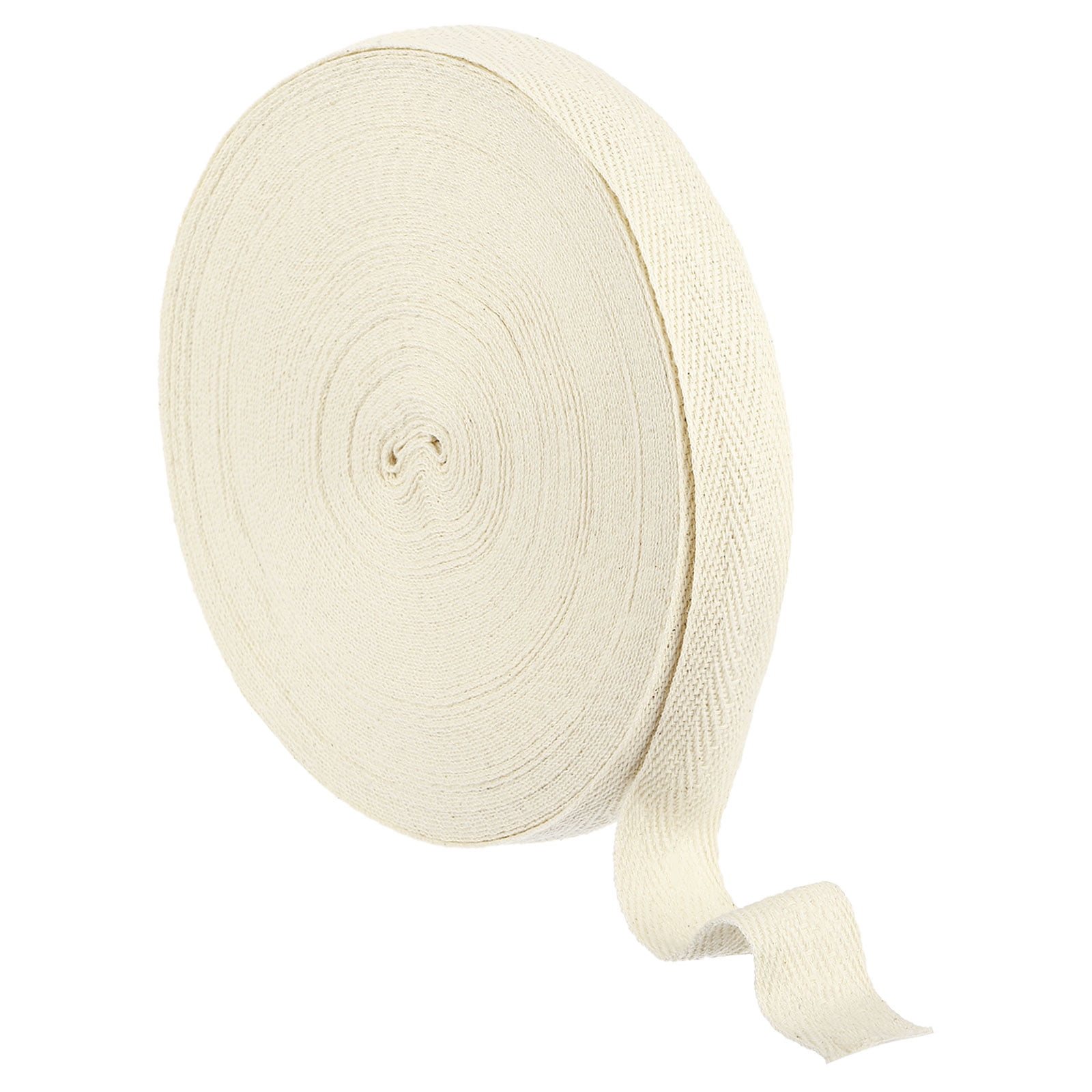 0.79 Inch Cotton Twill Tape Ribbon, 22 Yards Roll Herringbone Webbing ...