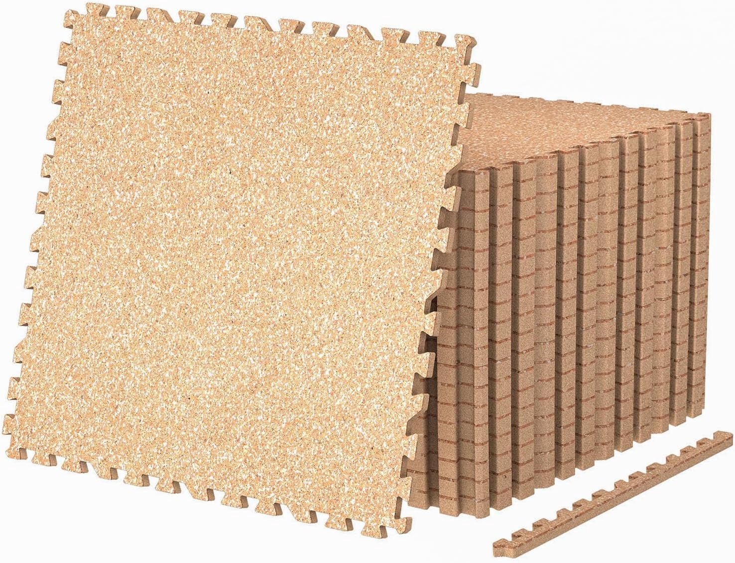 0.79in Thick 24 Sq Ft Exercise Equipment Mats, 6 Tiles Upgraded Rubber ...