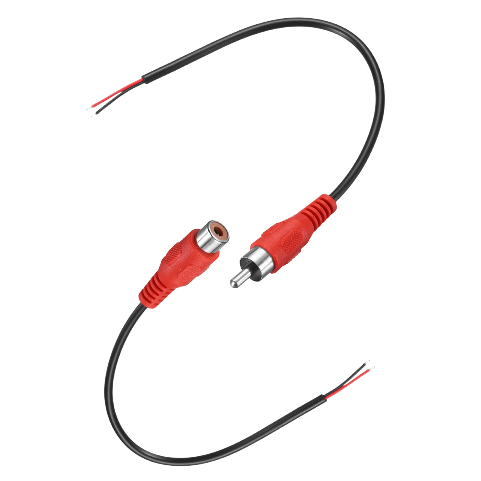 0.7FT RCA to Bare Wire Speaker Cable, 22AWG Replacement Red RCA Male ...