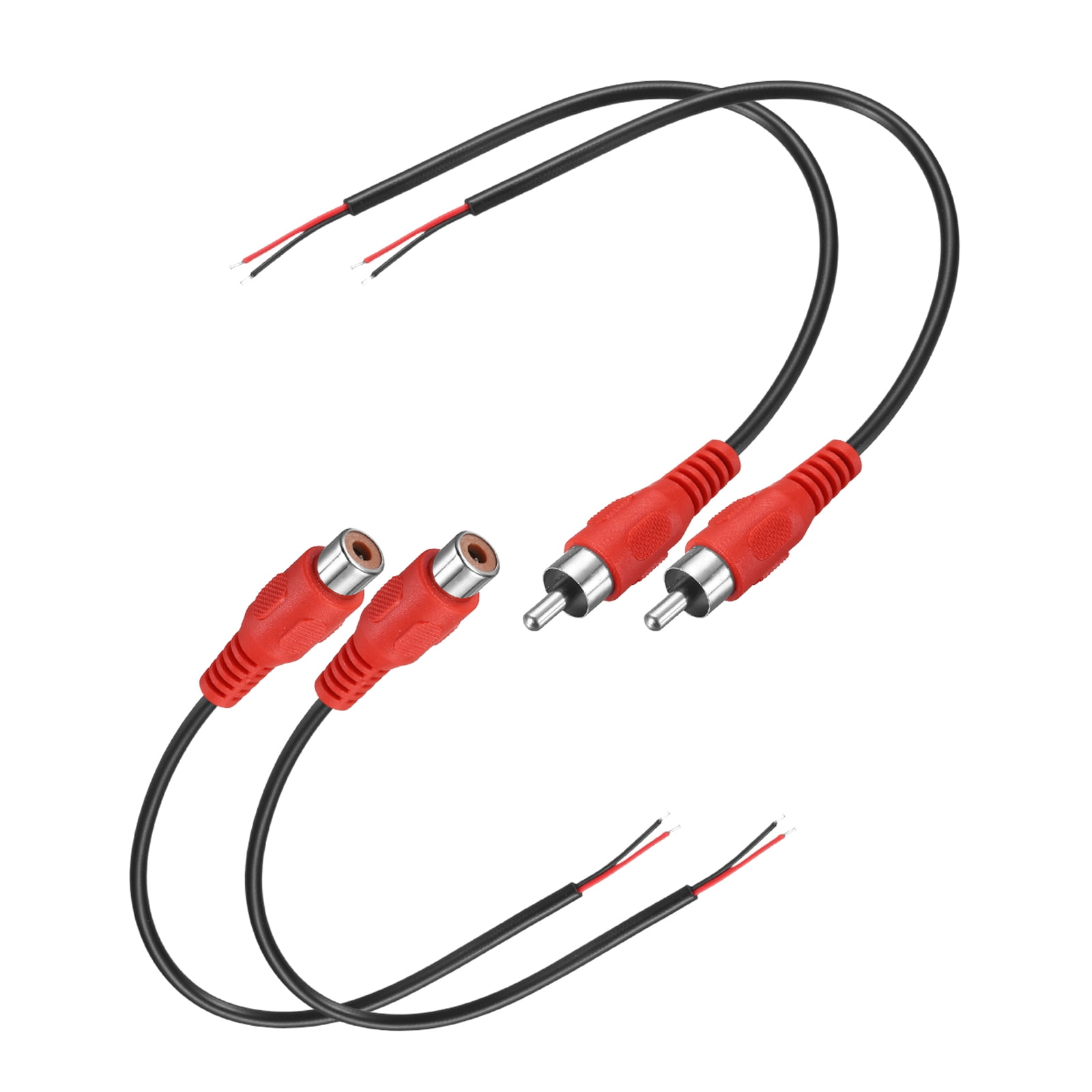 0.7FT RCA to Bare Wire Speaker Cable, 22AWG Replacement Red RCA Male ...