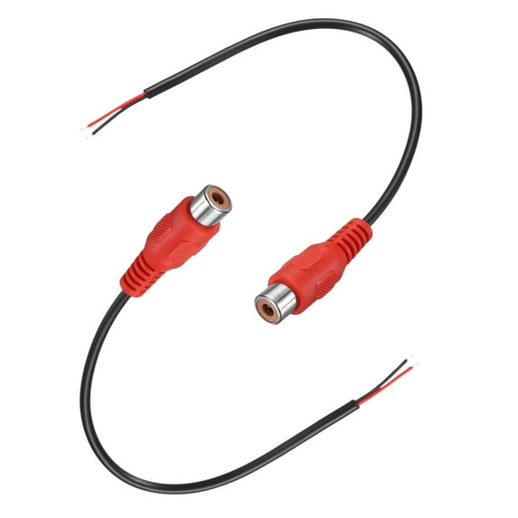 0.7FT RCA to Bare Wire Speaker Cable, 22AWG Replacement Red RCA Female ...
