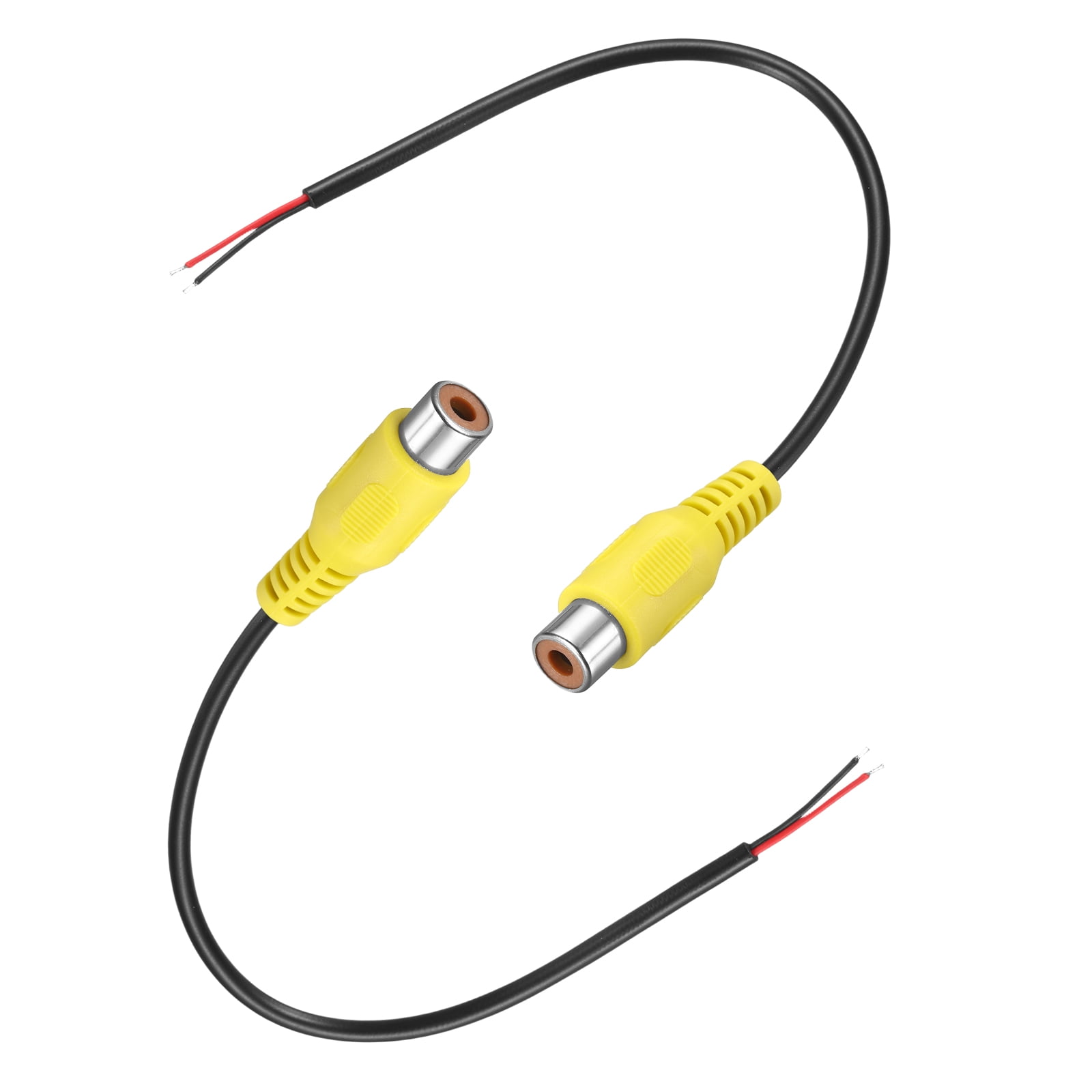0.7FT RCA to Bare Wire Speaker Cable, 22AWG Replacement Yellow RCA ...