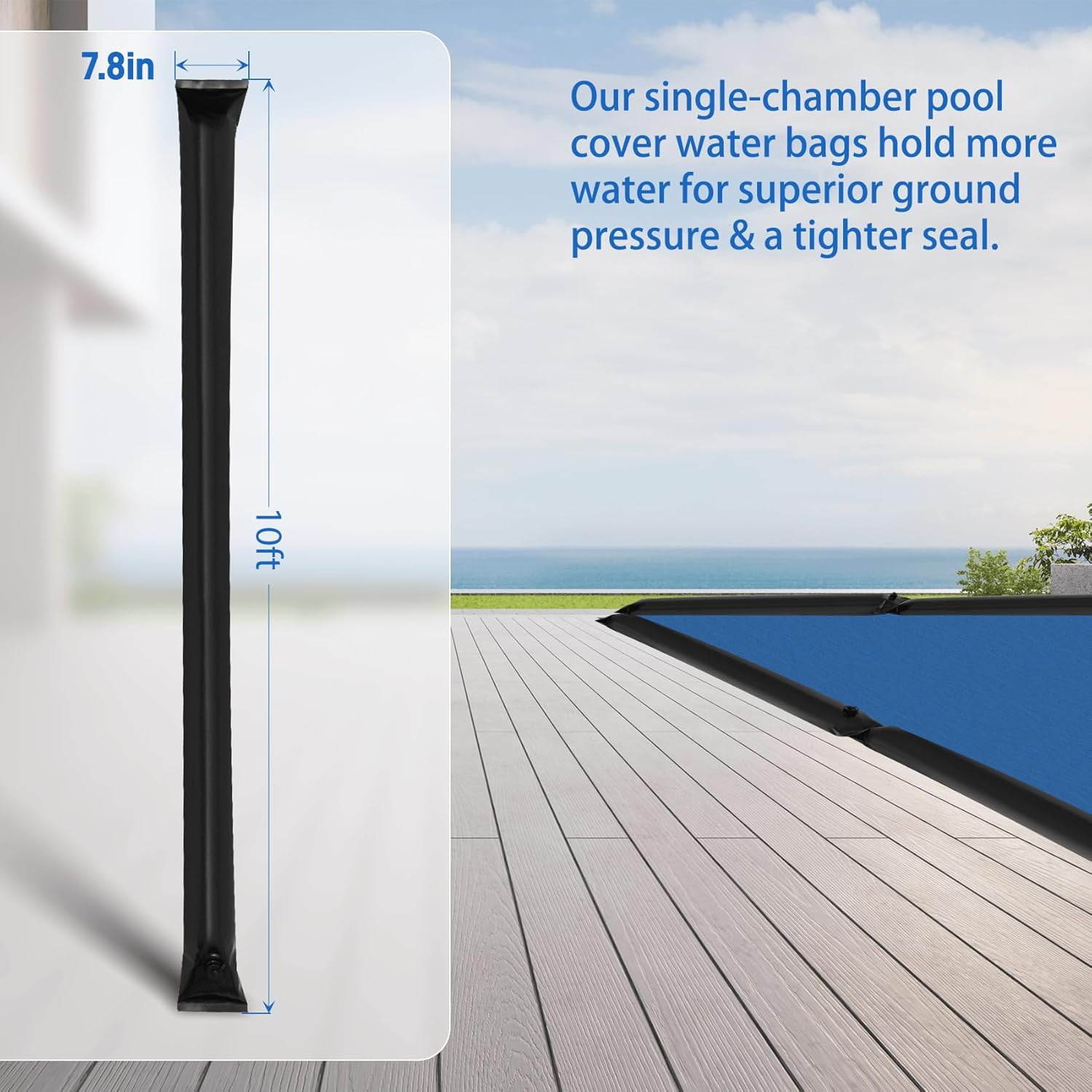 0.7mm Triple-Layer Composite Winter Pool Water Tube 10FT (6 Pack ...