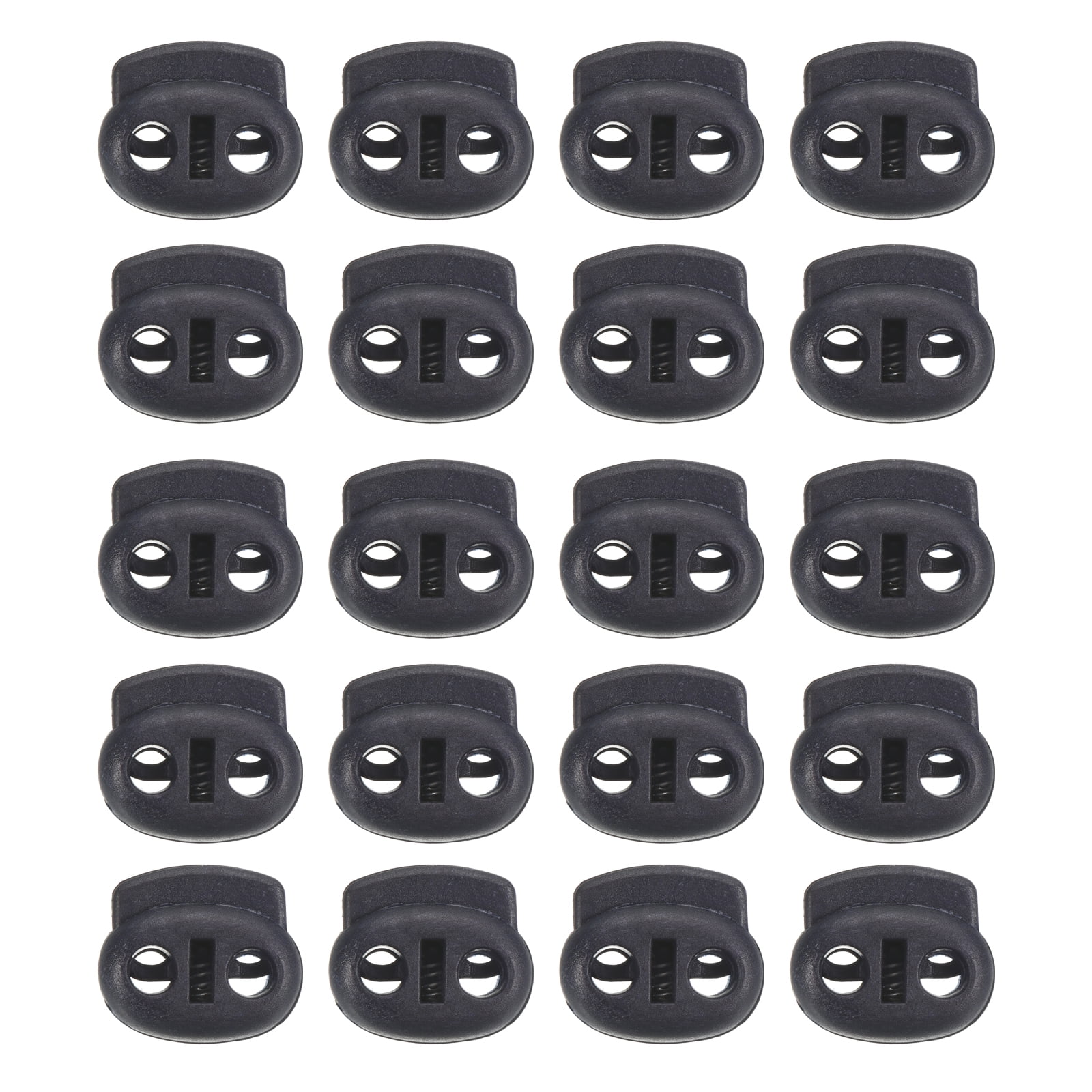 0.7x0.8" Cord Locks Double Hole Spring End Toggle Stopper, Navy Blue ...