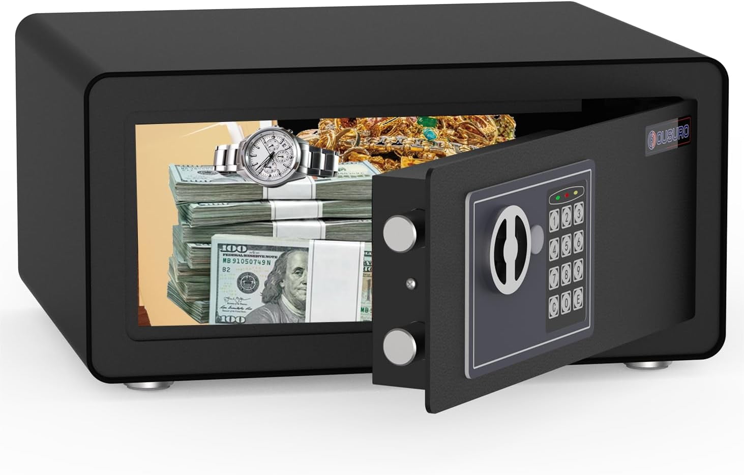 0.8 Cub Safe Box - Hidden Home Safe for Money Jewelry Documents ...