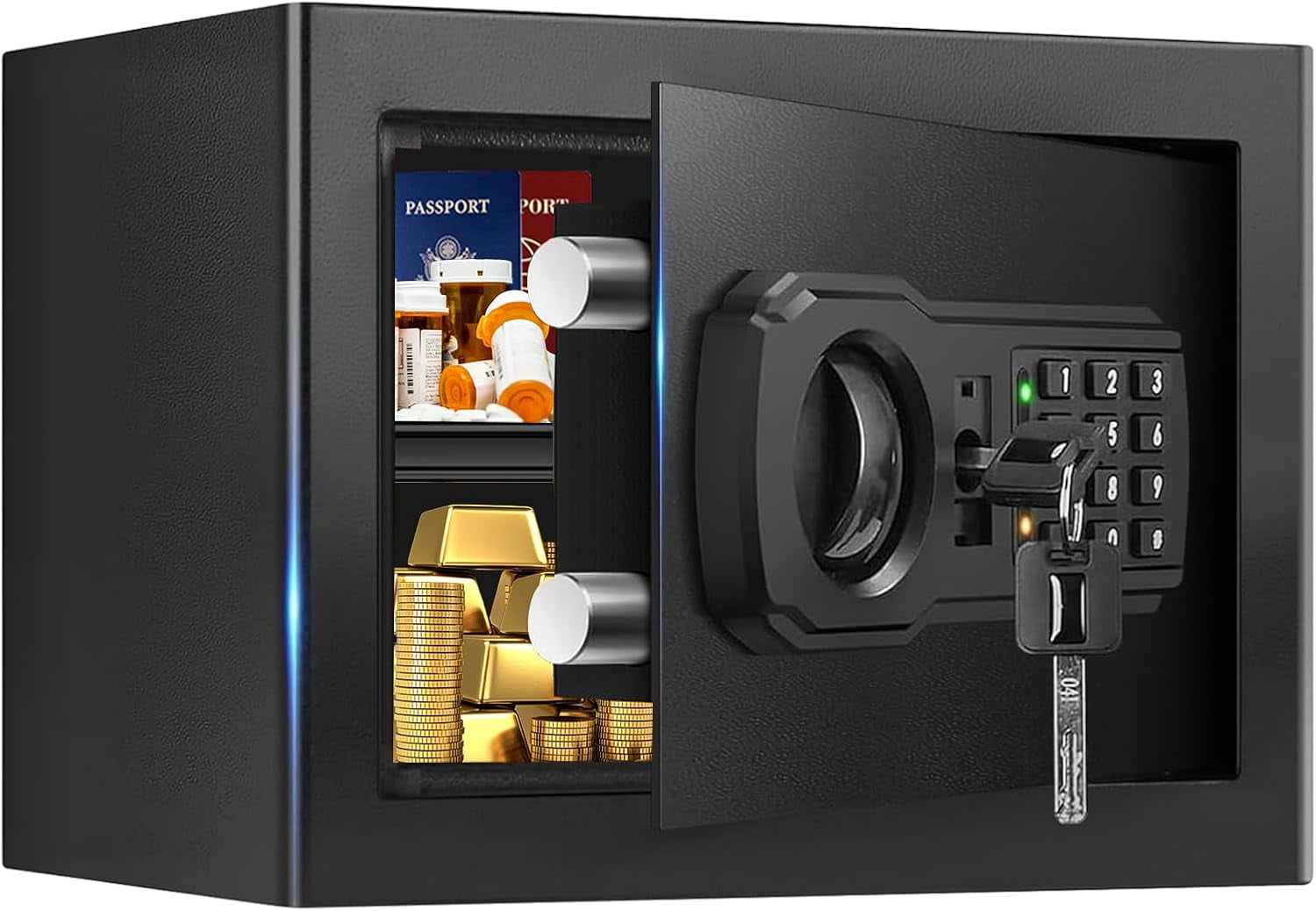 0.8 Cubic Small Safes for Use, Digital Safe Box with Programmable ...