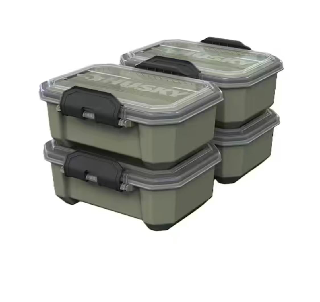 0.8 Gal. Professional Duty Waterproof Storage Container with Hinged Lid ...