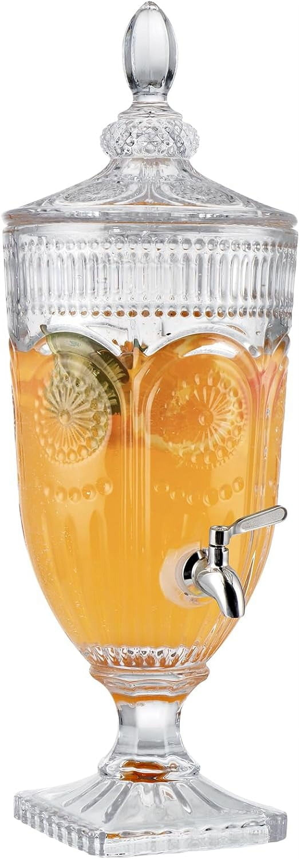 0.8 Gallon Glass Beverage Dispenser, Drink Serving Dispenser with ...