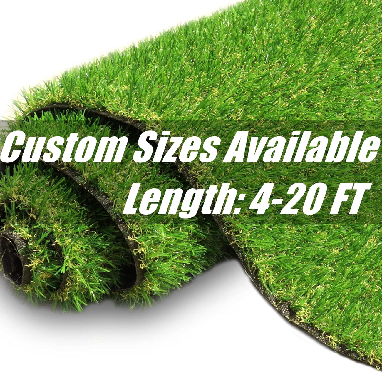 0.8 Inch Realistic Artificial Turf with Drainage, Synthetic Grass Rug ...