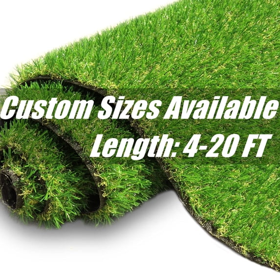 0.8 Inch Realistic Artificial Turf with Drainage, Synthetic Grass Rug ...