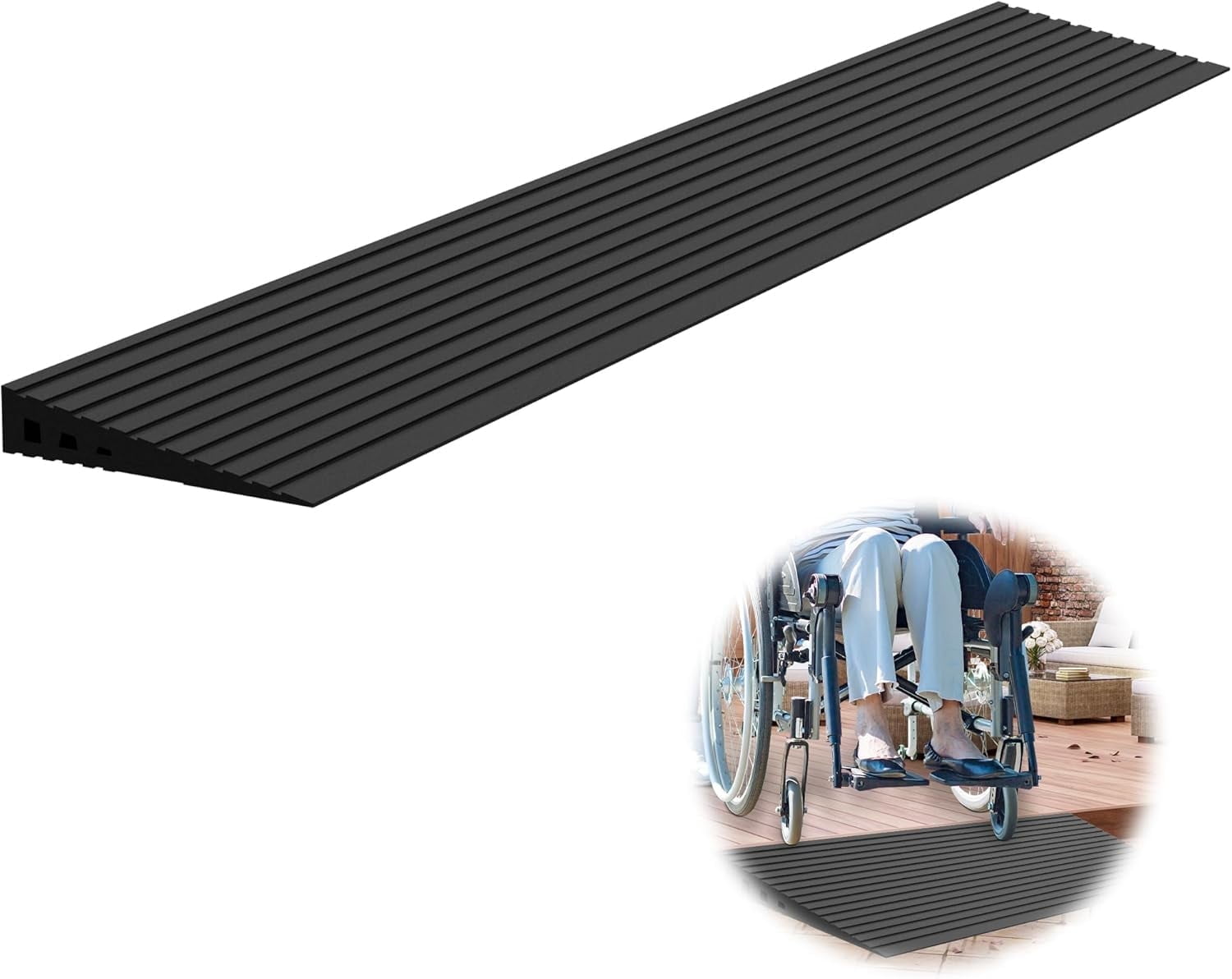 0.8" Rise Threshold Ramps for Doorways, 2000 Lbs Load Capacity, 35.5 ...
