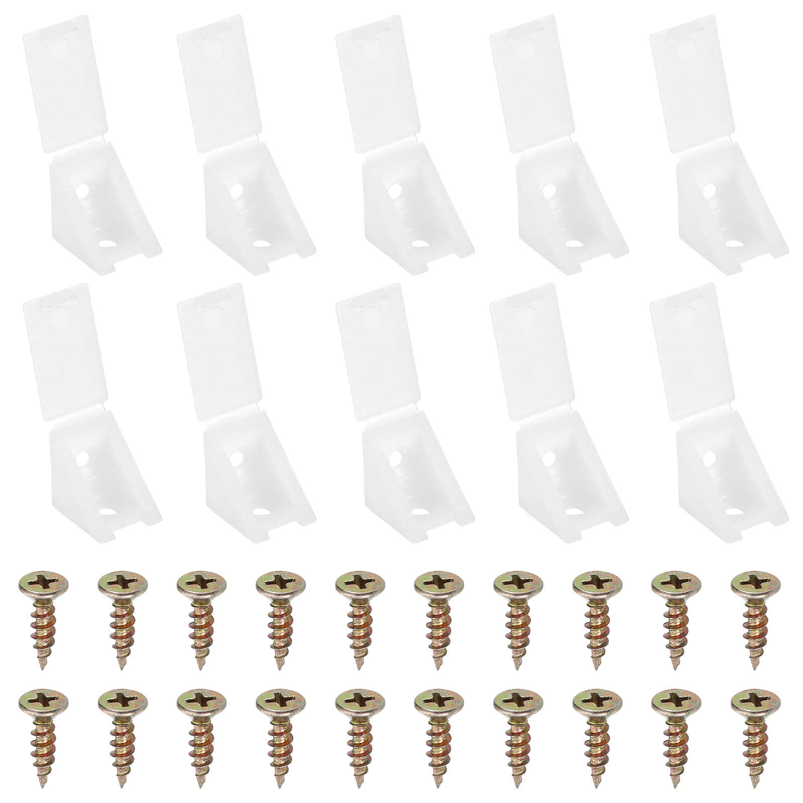 0.8"x0.8"x0.7" Plastic Corner Braces, 50 Pcs L-Shape Shelf Support ...