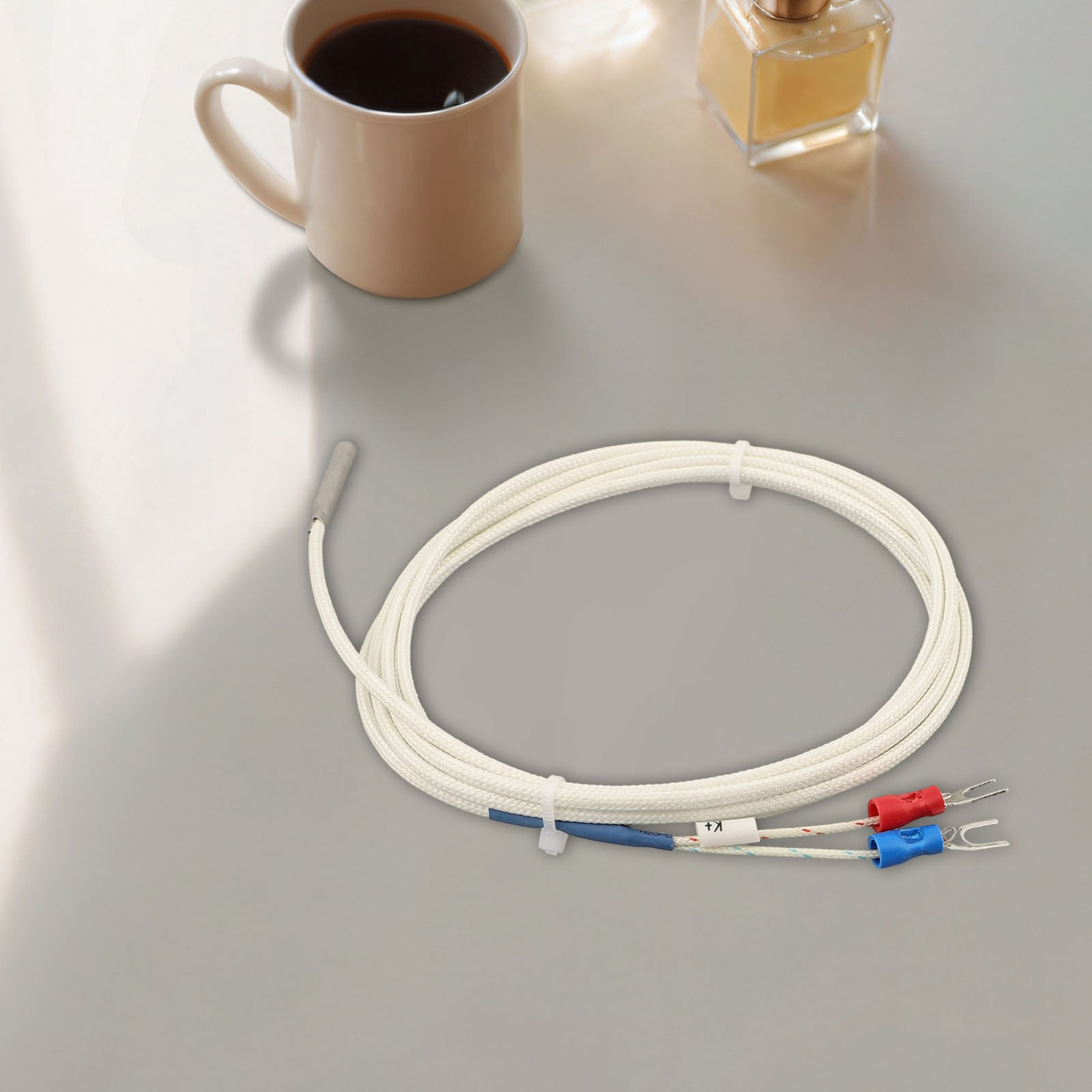 0-800℃ Thermocouple Thread Type K 1/2/3/4/5M Probe Type Thermocouple ...