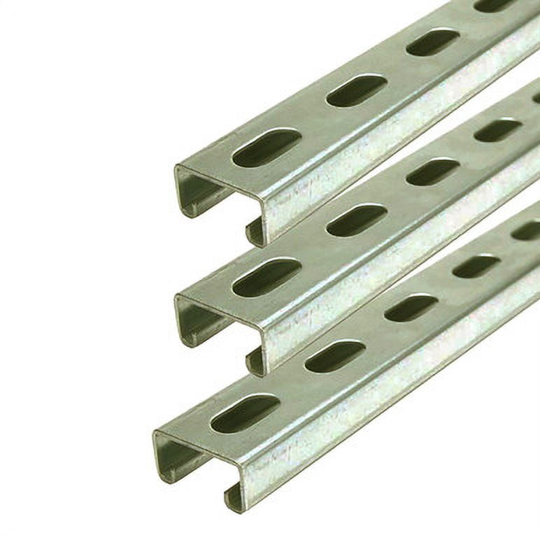 0.812" x 1.625" x 36 inches (3 Pack), Gold Galvanized Steel, Slotted ...