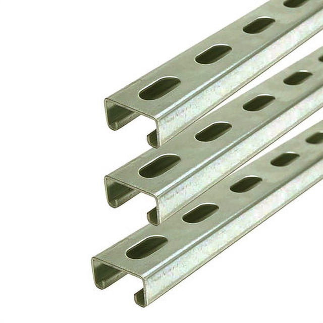 0.812" x 1.625" x 36 inches (3 Pack), Gold Galvanized Steel, Slotted ...