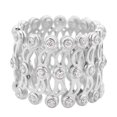 0.82Ct Round Cut Lab Grown Diamond (VVS1/GH) 14K White Gold Plated Band ...