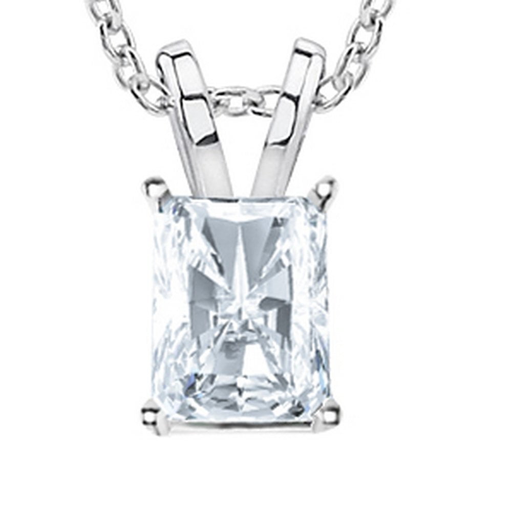 0.85 Carat 14K White Gold Radiant Shape IGI Certified LAB GROWN Diamond ...