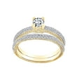 AFFY 0.85 Carat Round Shape White Natural Diamond Semi Mount Wedding ...