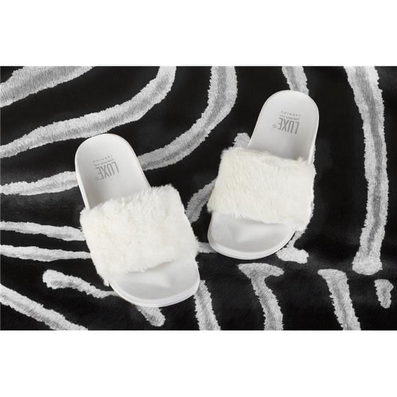 0.87 in. Sheepskin Slide Slippers - Off White with Off White Sole ...