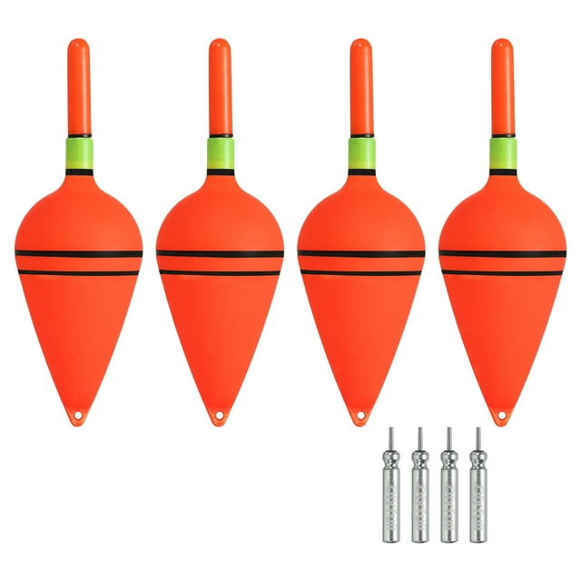 0.88oz Lighted Fishing Slip Bobbers EVA Light Up in Red Fishing Float ...