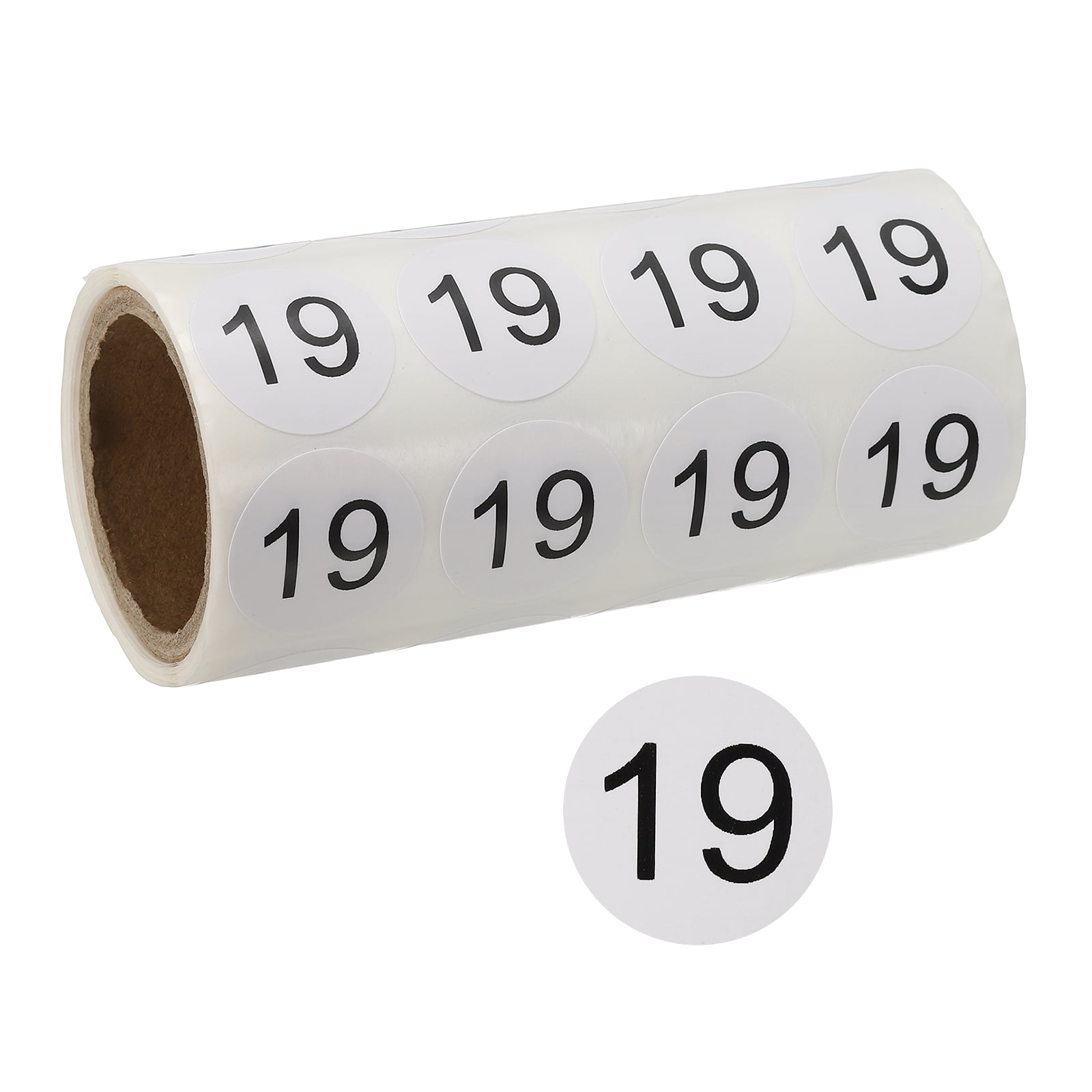 0.8Inch Number Stickers, Number 19 Sticker Numbers Labels Round Small ...