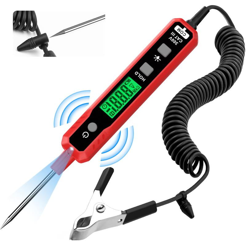 0.8V-100V DC Smart Automotive Test Light, Buzzer Circuit Tester with ...