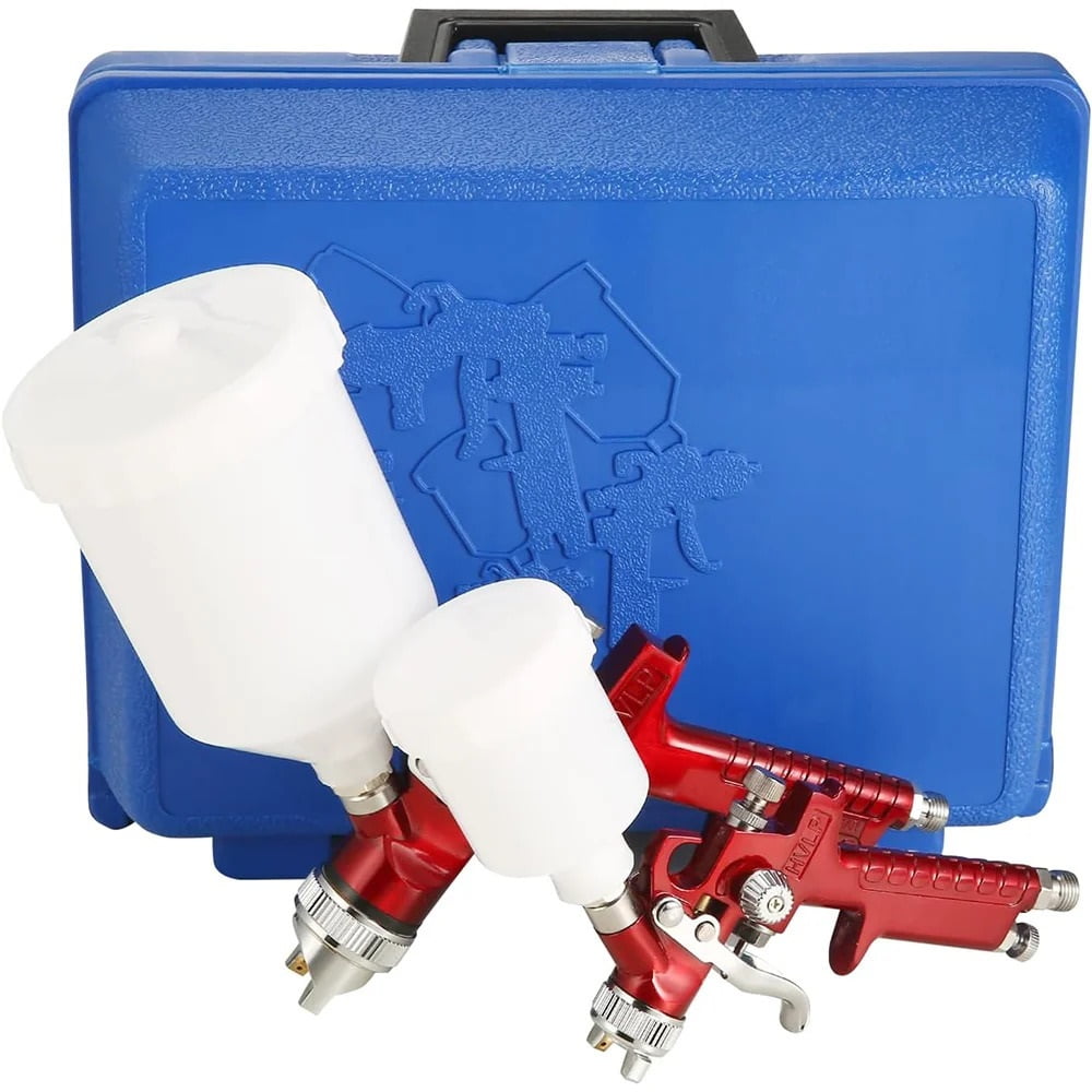 0.8mm/1.4mm Spray Paint Gun Kit, Household Car Spray Gun, Cordless ...