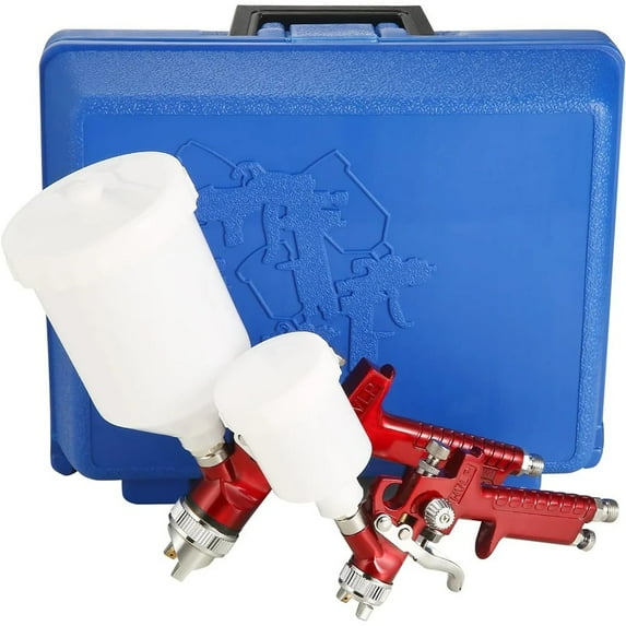 0.8mm/1.4mm Spray Paint Gun Kit, Household Car Spray Gun, Cordless ...