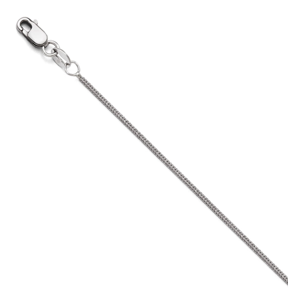 0.8mm 14k White Gold Square Foxtail Chain Necklace - Walmart.com