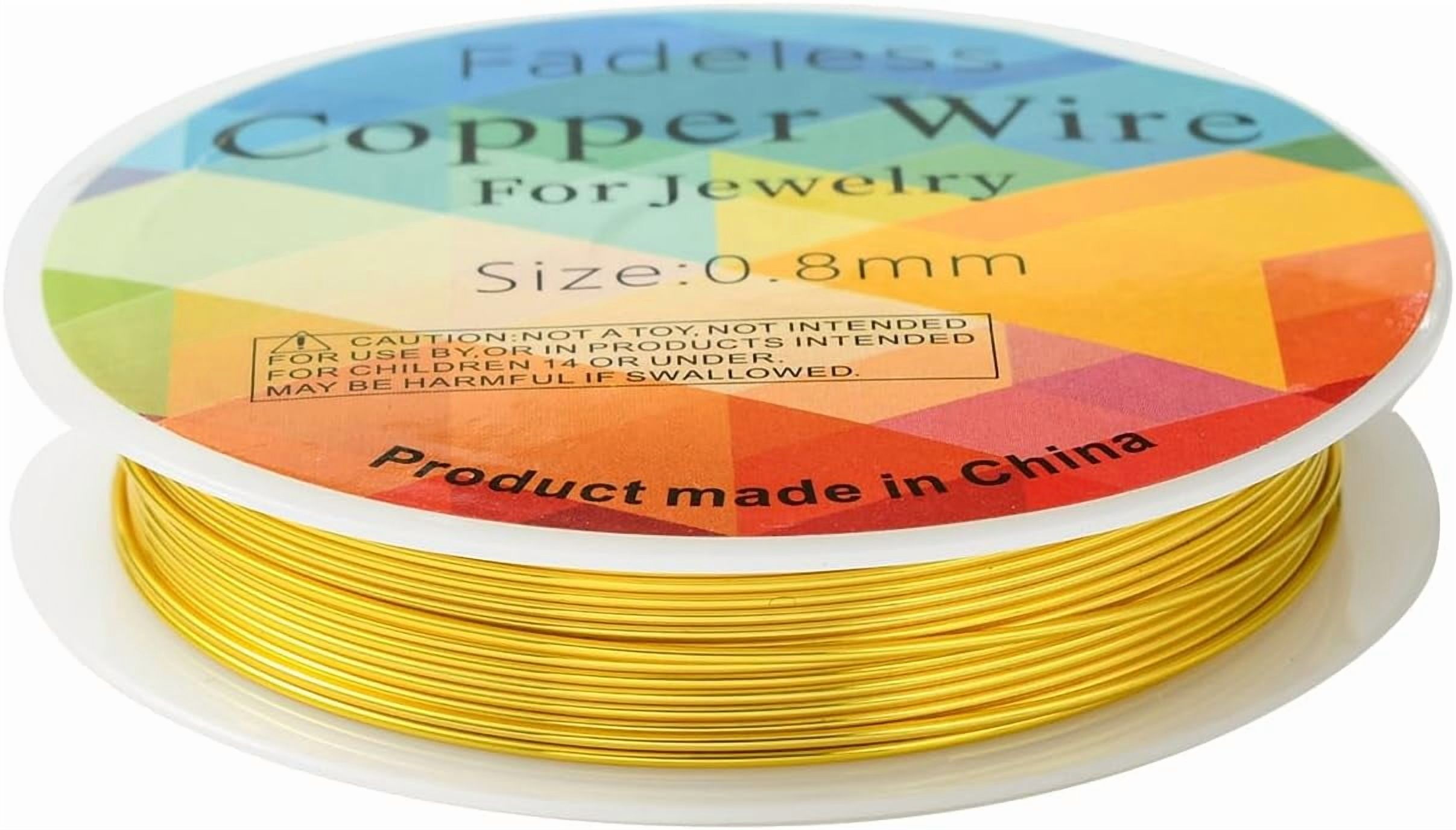 0.8mm 9feet 20 Gauge Copper Jewelry Wire Gold for Jewelry Making ...