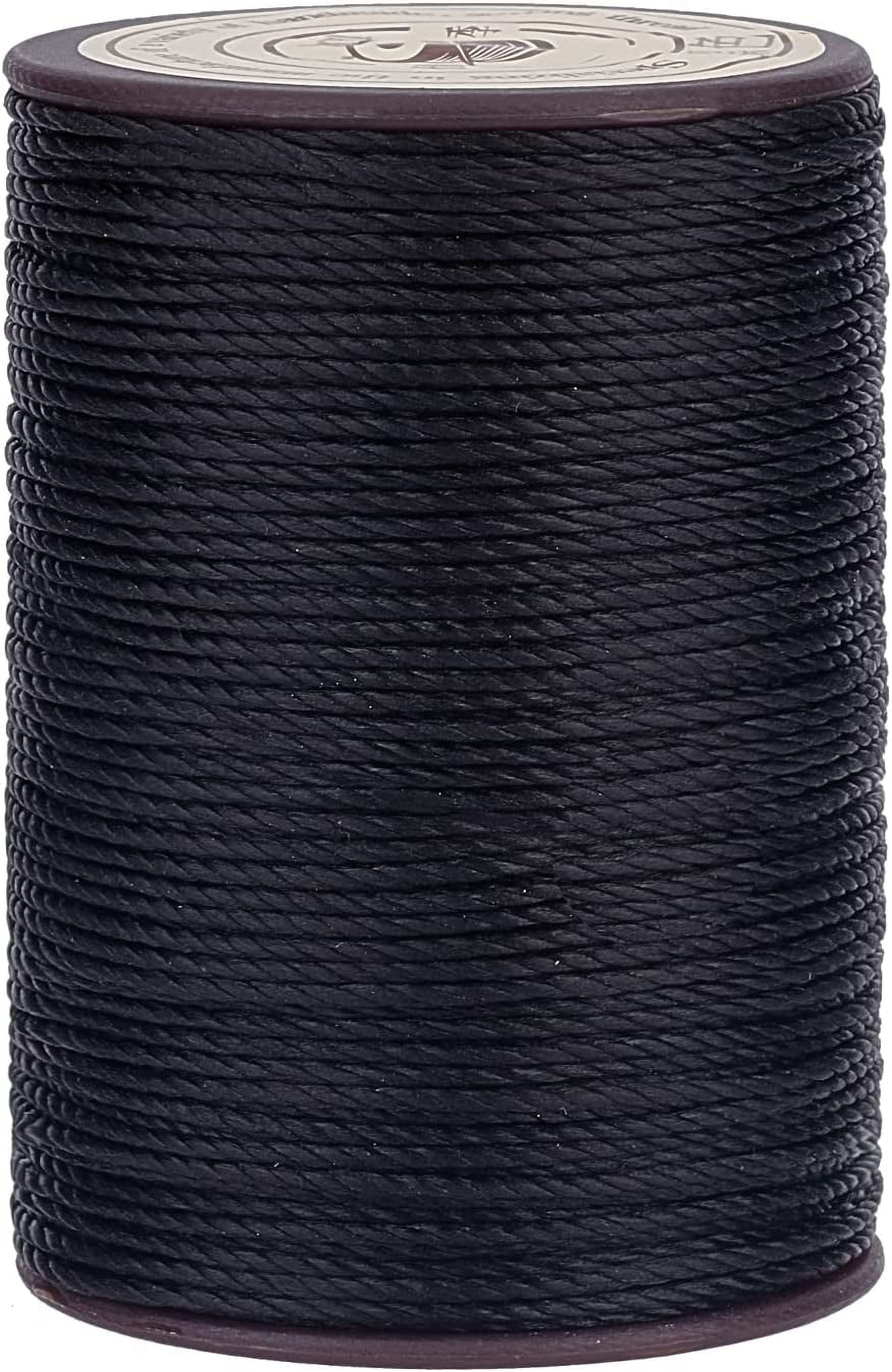 0.8mm Black Waxed Thread String 50m/54 Yard Polyester Beading Thread ...