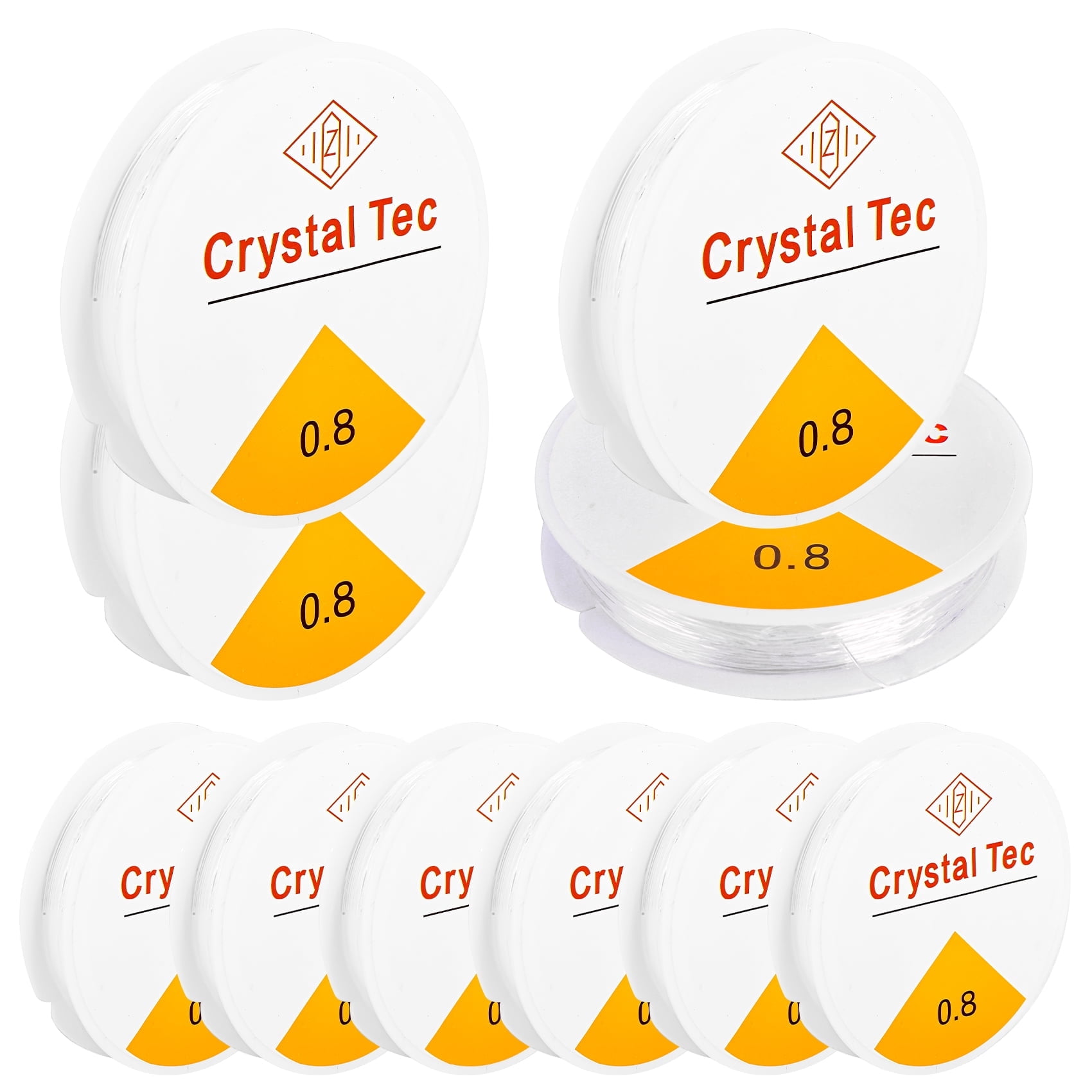 0.8mm Clear Elastic String for Bracelet Making - 10 Rolls Stretchy ...