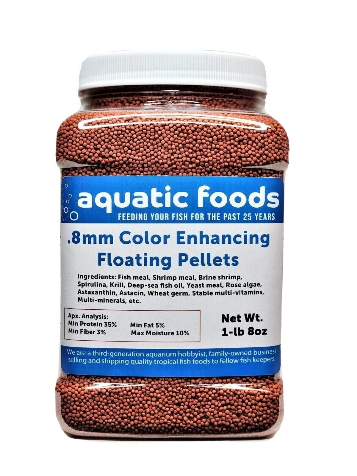 0.8mm Color Enhancing Floating Pellets for Baby Discus, Cichlids, All ...