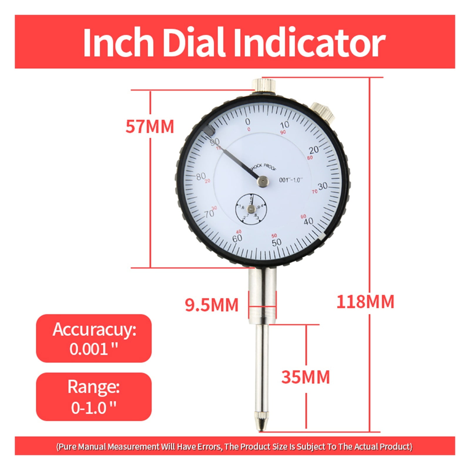 0.8mm Lever Dial Indicator Meter Hour Type Indicator Micrometer Dial ...