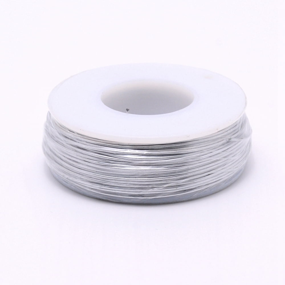 0.8mm Matte Round Aluminum Wire Bendable Metal Craft Wire with Spool Silver 20 Gauge 36m/roll ...