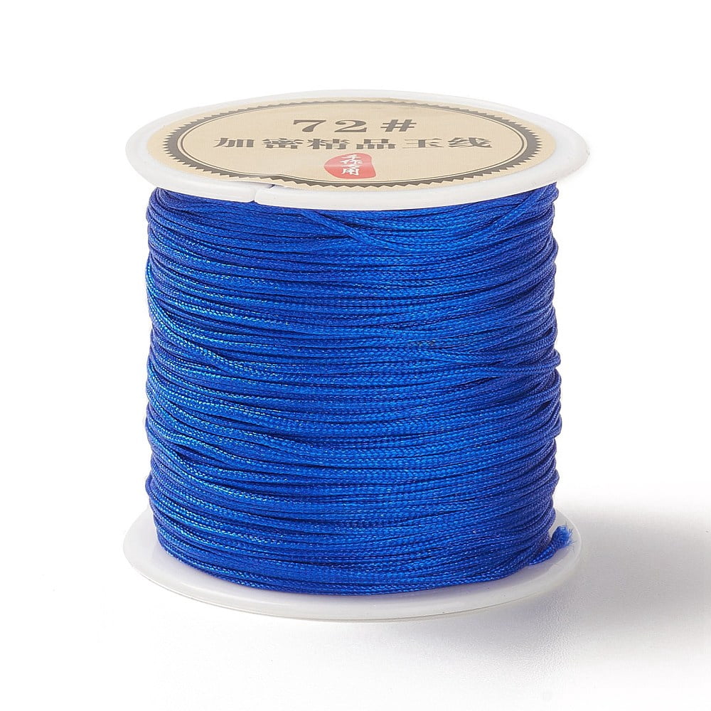 0.8mm Nylon Chinese Knot Cord 41.6-43.7 Yards Blue Nylon Jewelry Cord for Jewelry Making Nylon ...