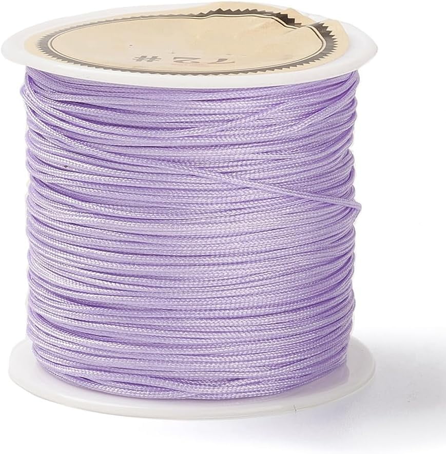 0.8mm Nylon Chinese Knot Cord 41.6-43.7 Yards Lilac Nylon Jewelry Cord ...