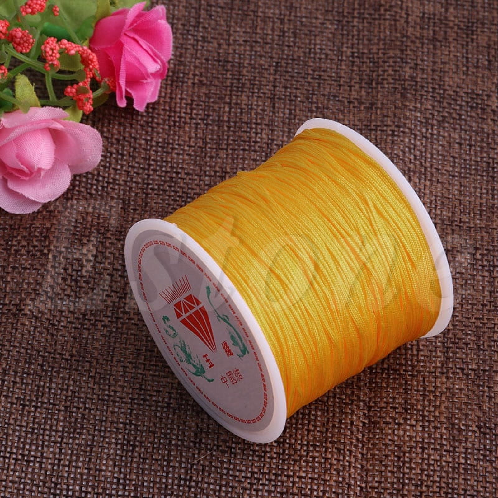 0.8mm Nylon Cord Thread Chinese Knot Macrame Rattail Bracelet Braided ...
