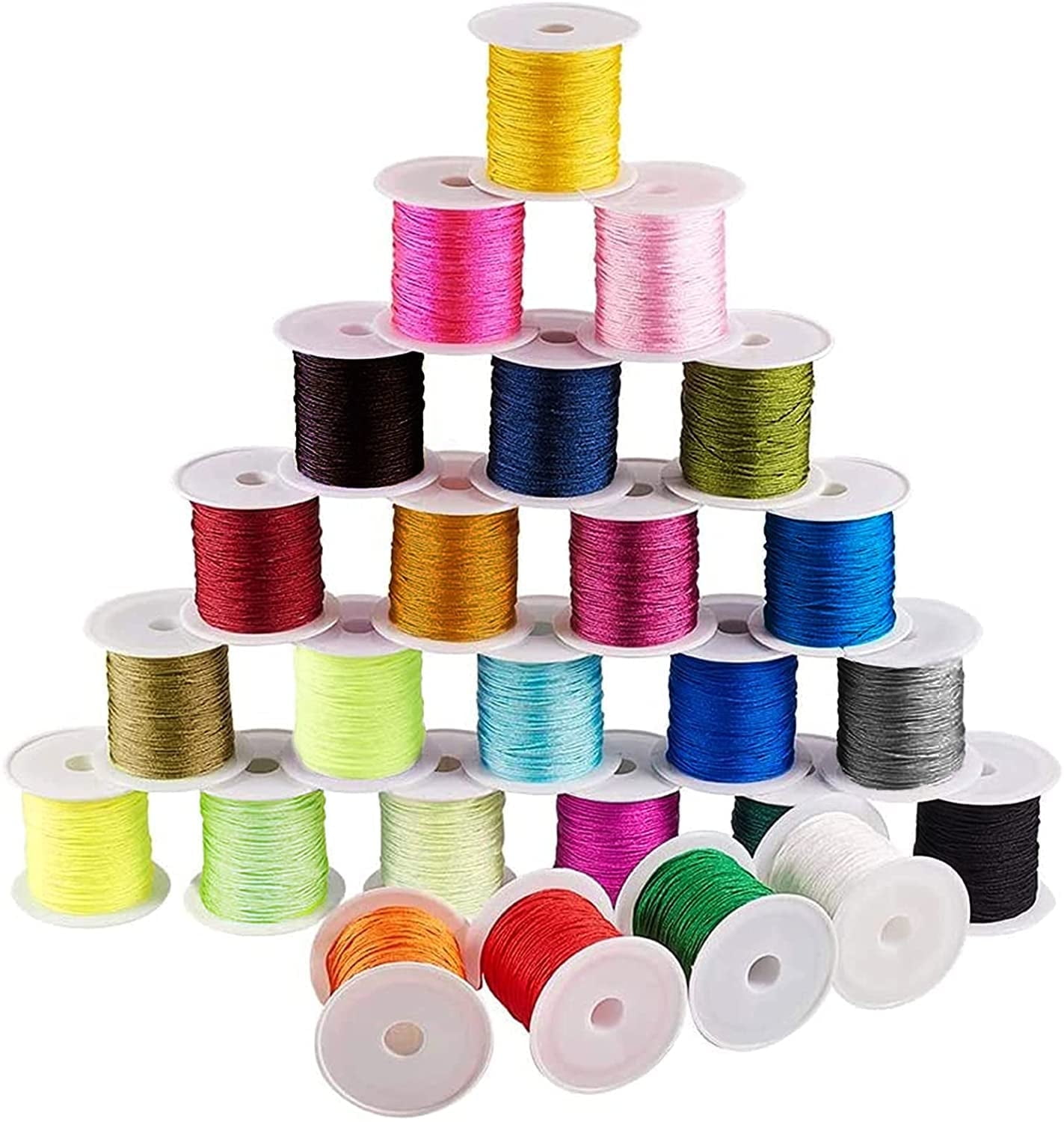 0 8mm Nylon String Beading Thread 25 Colors Chinese Knotting Kumihimo ...