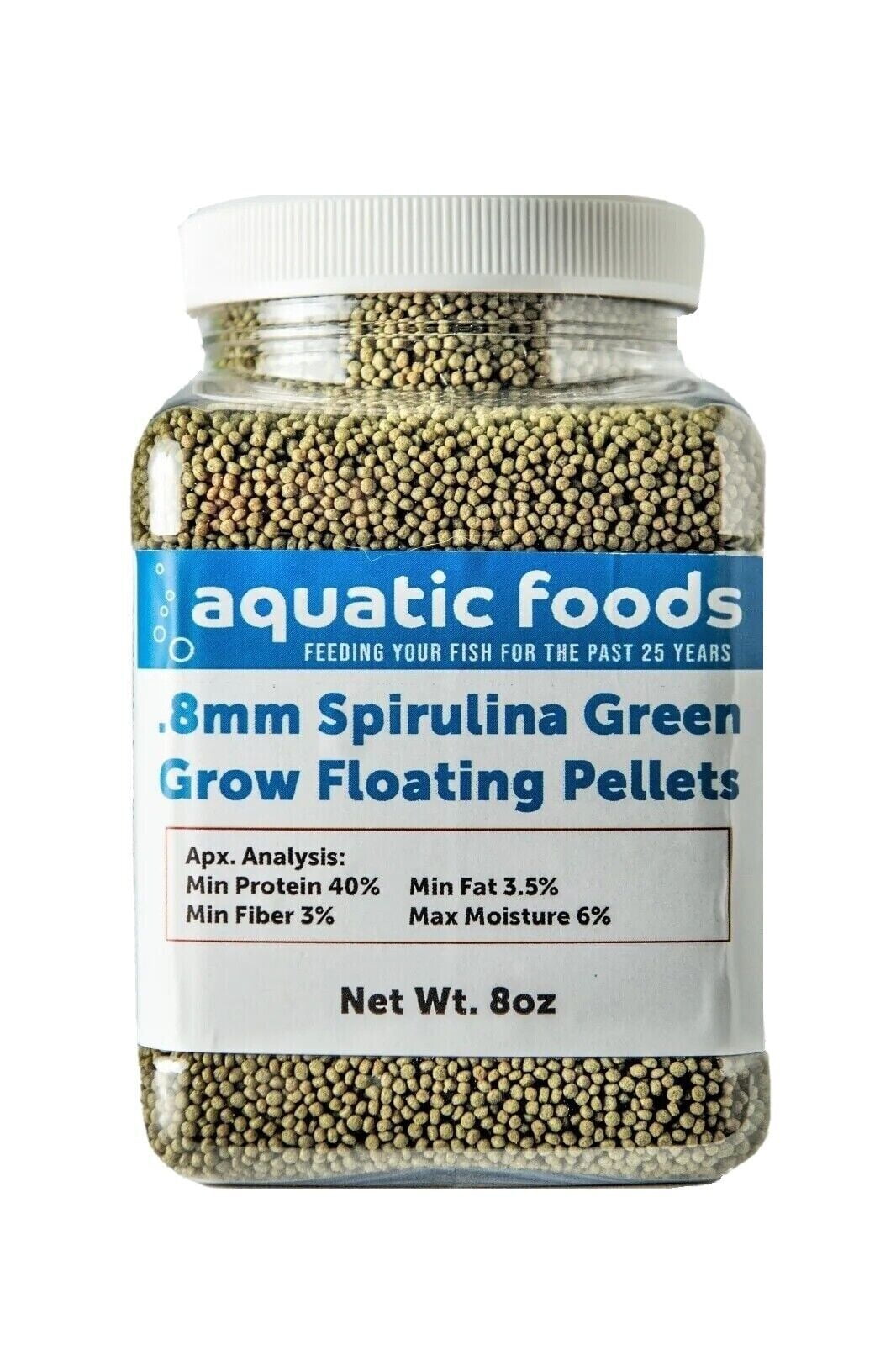 0.8mm Spirulina Green Grow Floating Pellets for Baby Discus, Cichlids ...