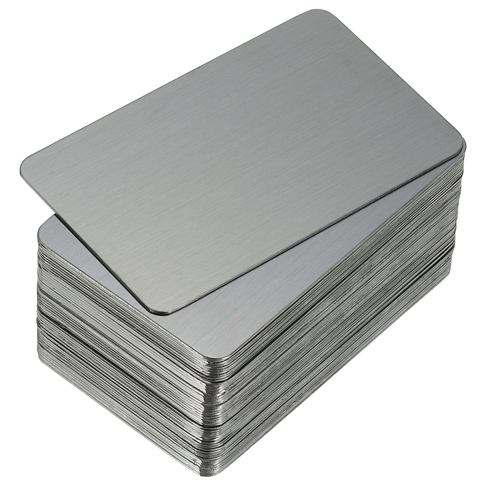0.8mm Stainless Steel Metal Business Cards, 50 Pack Blank Name Card ...
