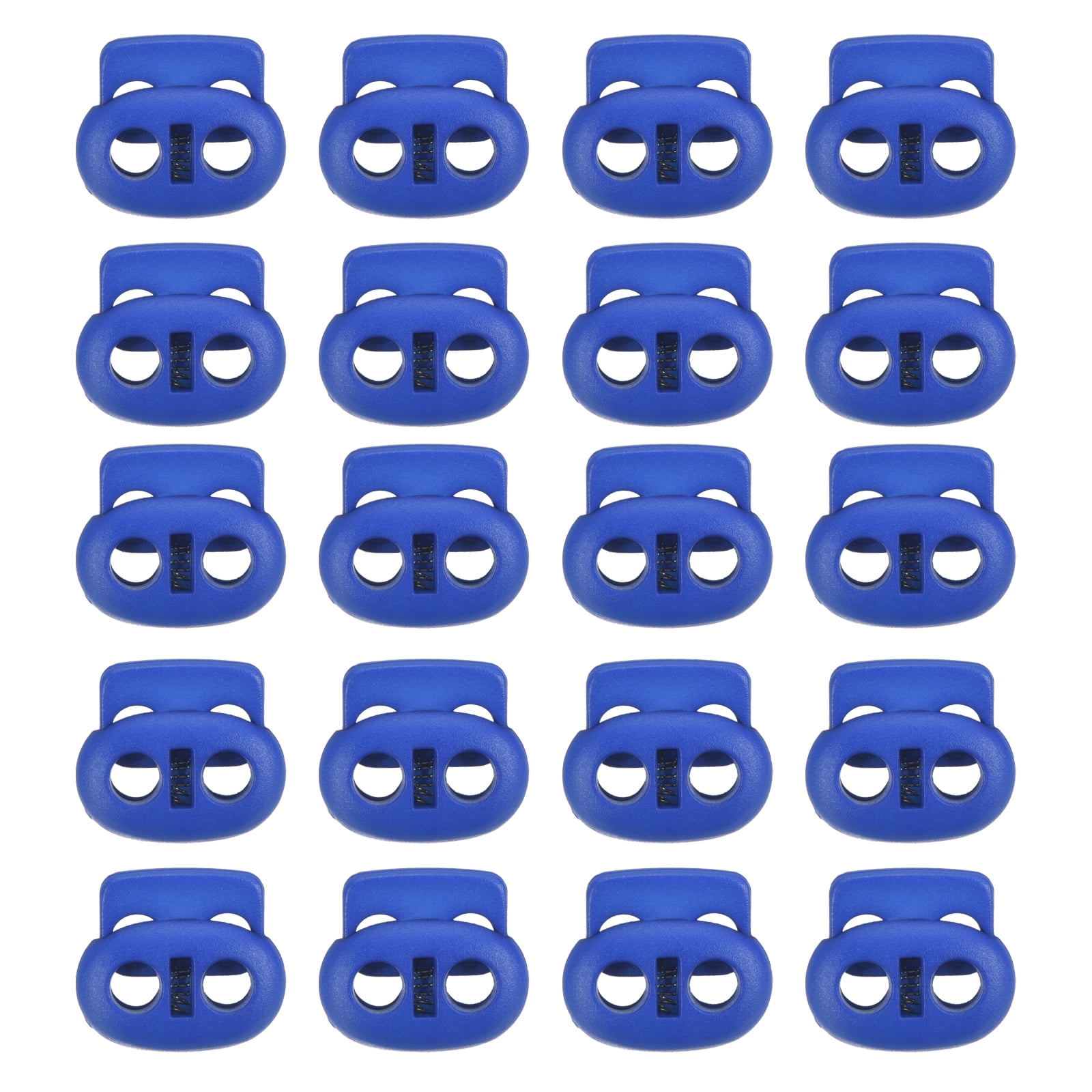 0.8x0.9" Cord Locks Double Hole Spring End Toggle Stopper, Dark Blue ...