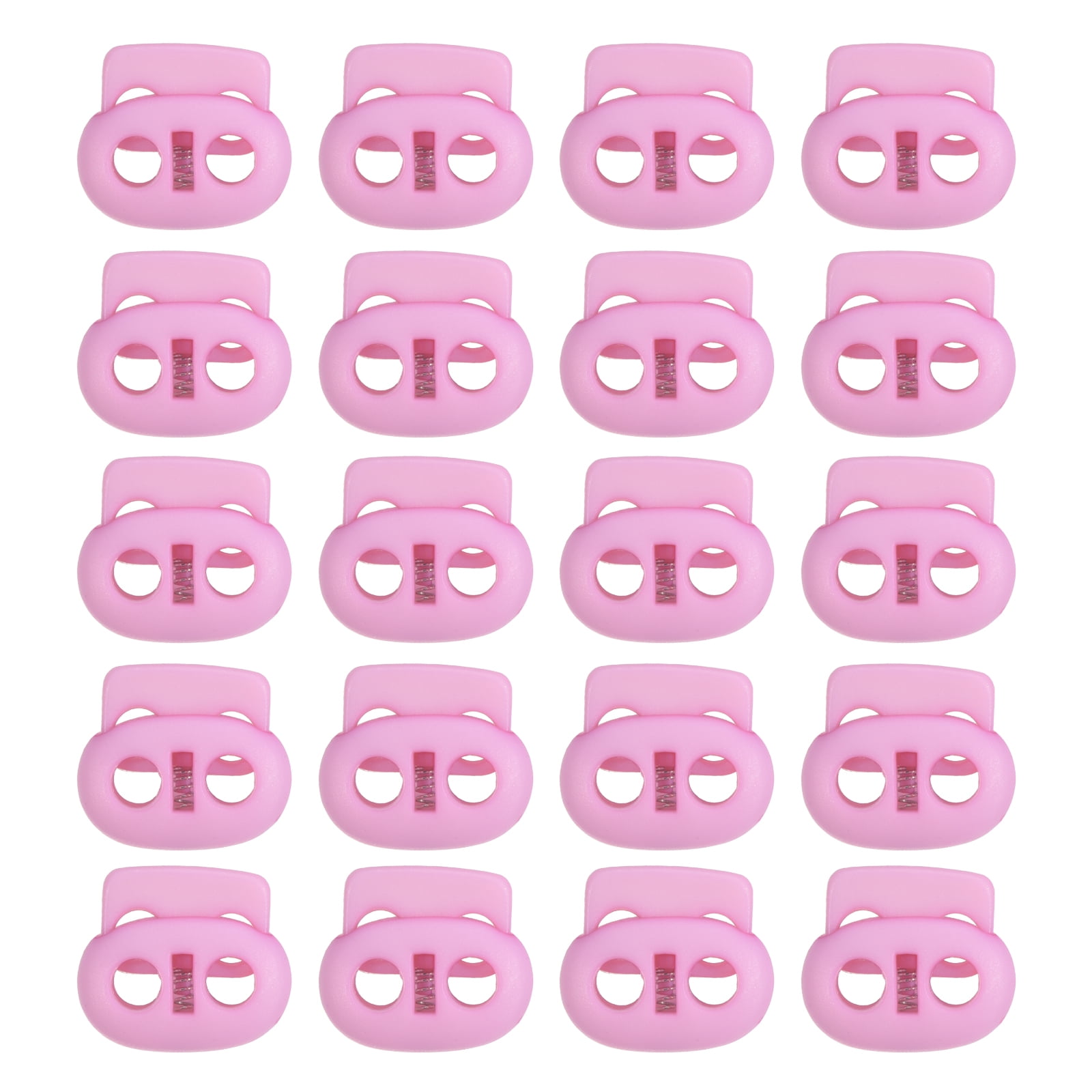 0.8x0.9" Cord Locks Double Hole Spring End Toggle Stopper, Light Purple ...