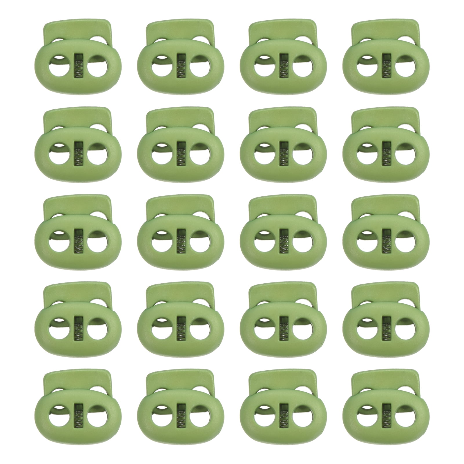 0.8x0.9" Cord Locks Double Hole Spring End Toggle Stopper, Mustard ...