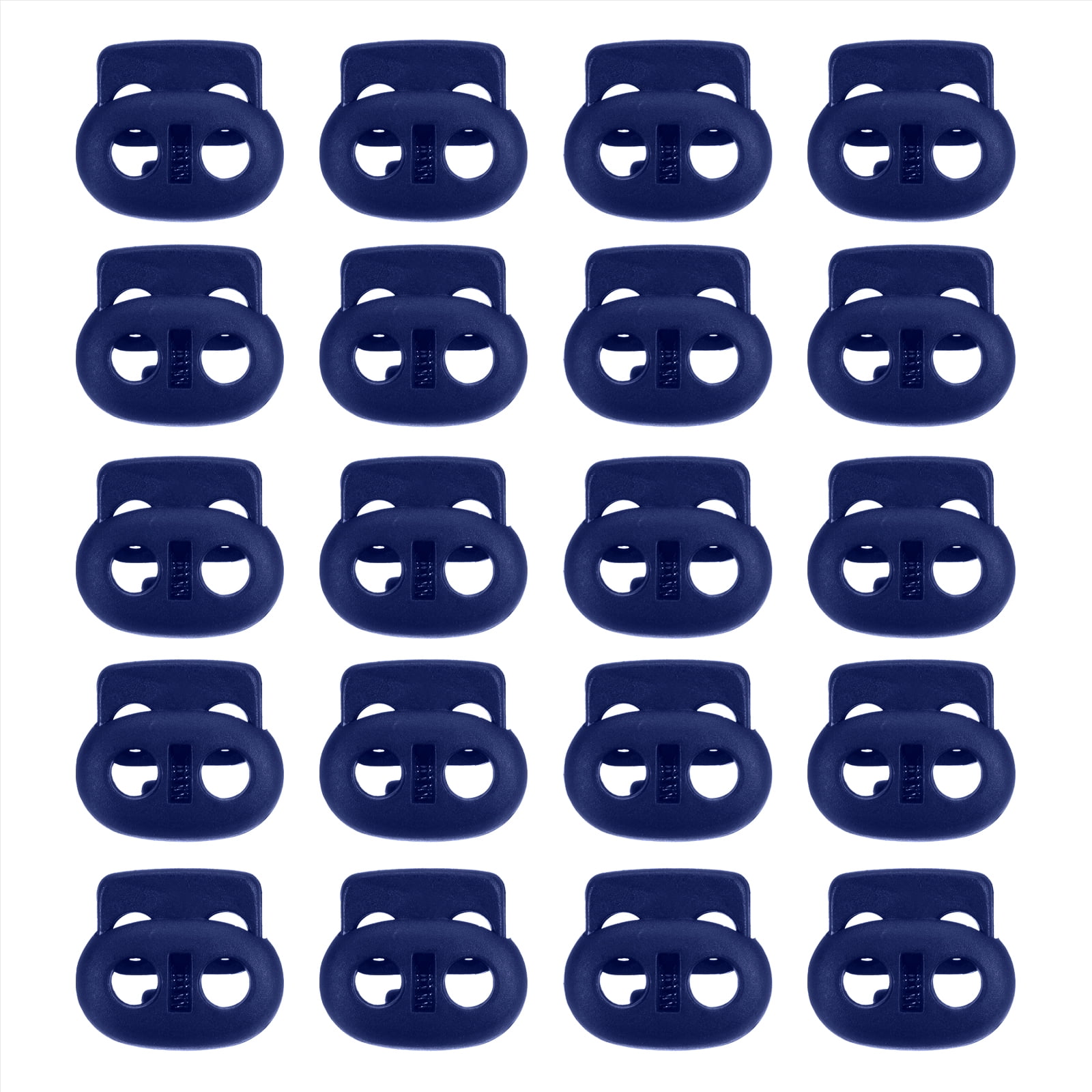 0.8x0.9" Cord Locks Double Hole Spring End Toggle Stopper, Navy Blue ...