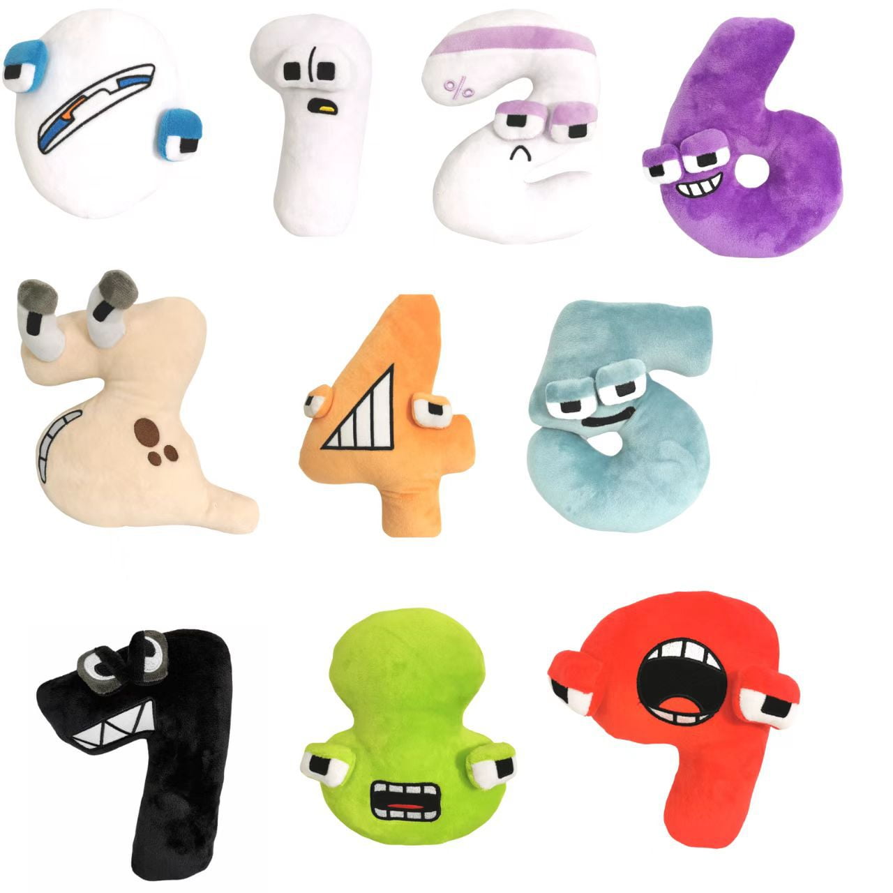 0-9 Children's Digital Enlightenment Number Plush Toy 20cm Doll 10-pack ...