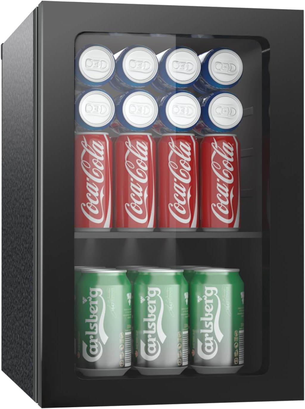 0.9 Cubic Feet Mini Fridge,24 Can Freestanding Beverage Refrigerator ...