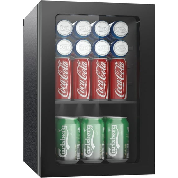 0.9 Cubic Feet Mini Fridge,24 Can Freestanding Beverage Refrigerator ...