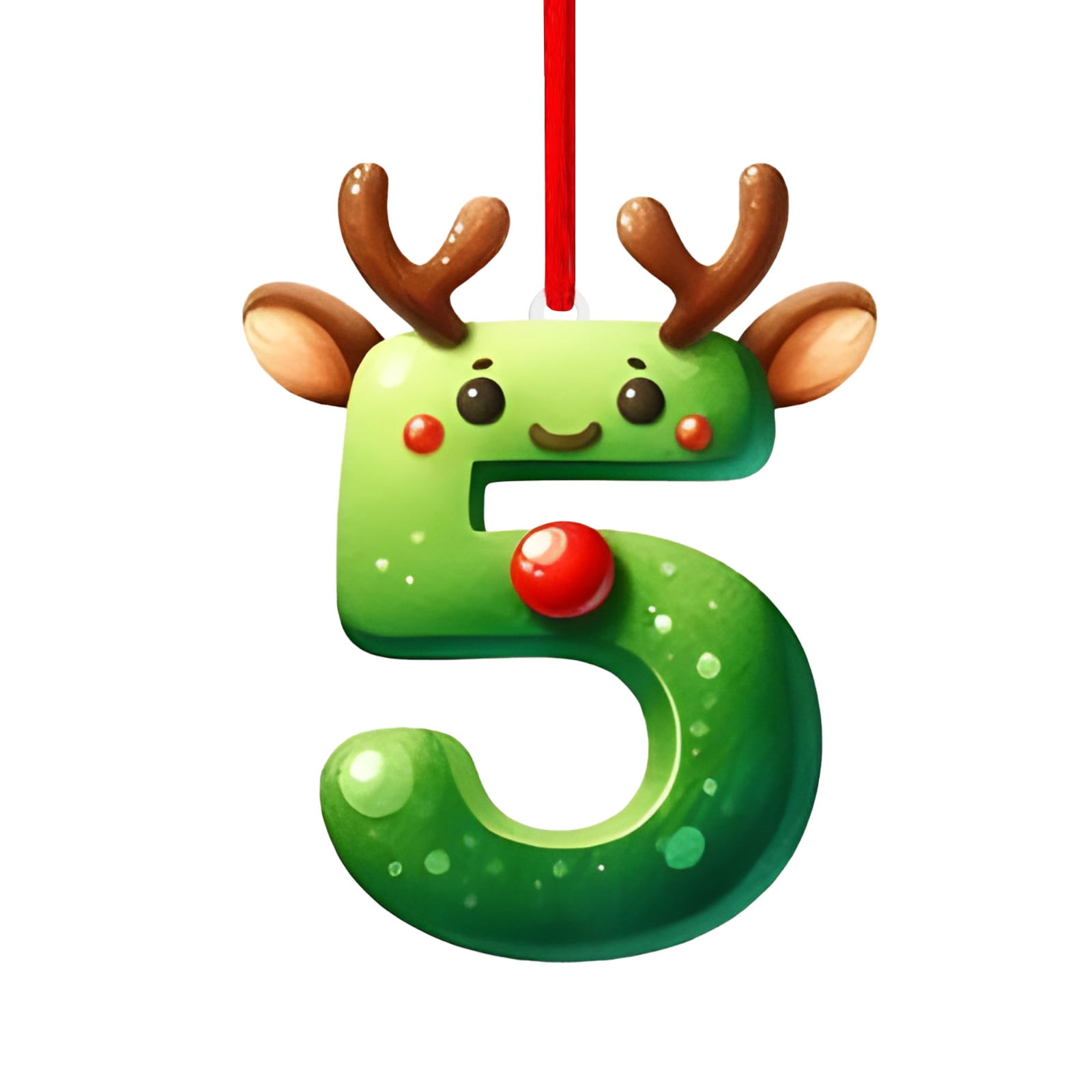 0-9 Number Reindeer Ornaments Christmas Tree Decorations Personalized ...