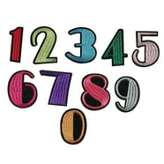 Uxcell Number Patches Embroidered Decorative Repair Patches Iron on ...